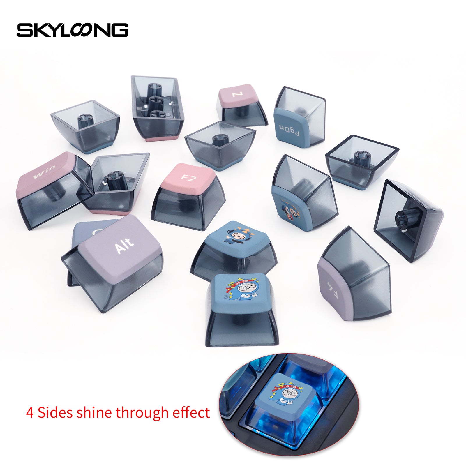 SKYLOONG GK7 PBT Blue Enchantress Pudding Keycap