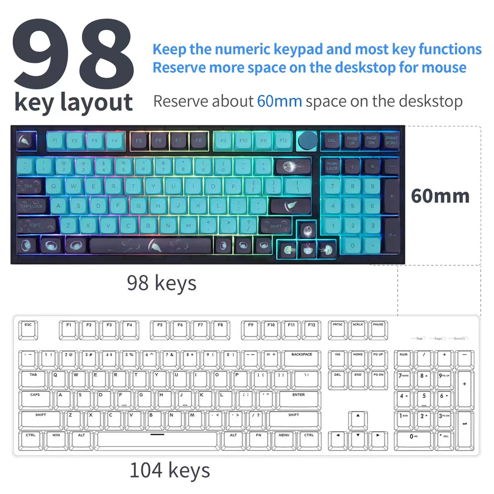 SKYLOONG GK980 Jellyfish Mechanical Knob Keyboard