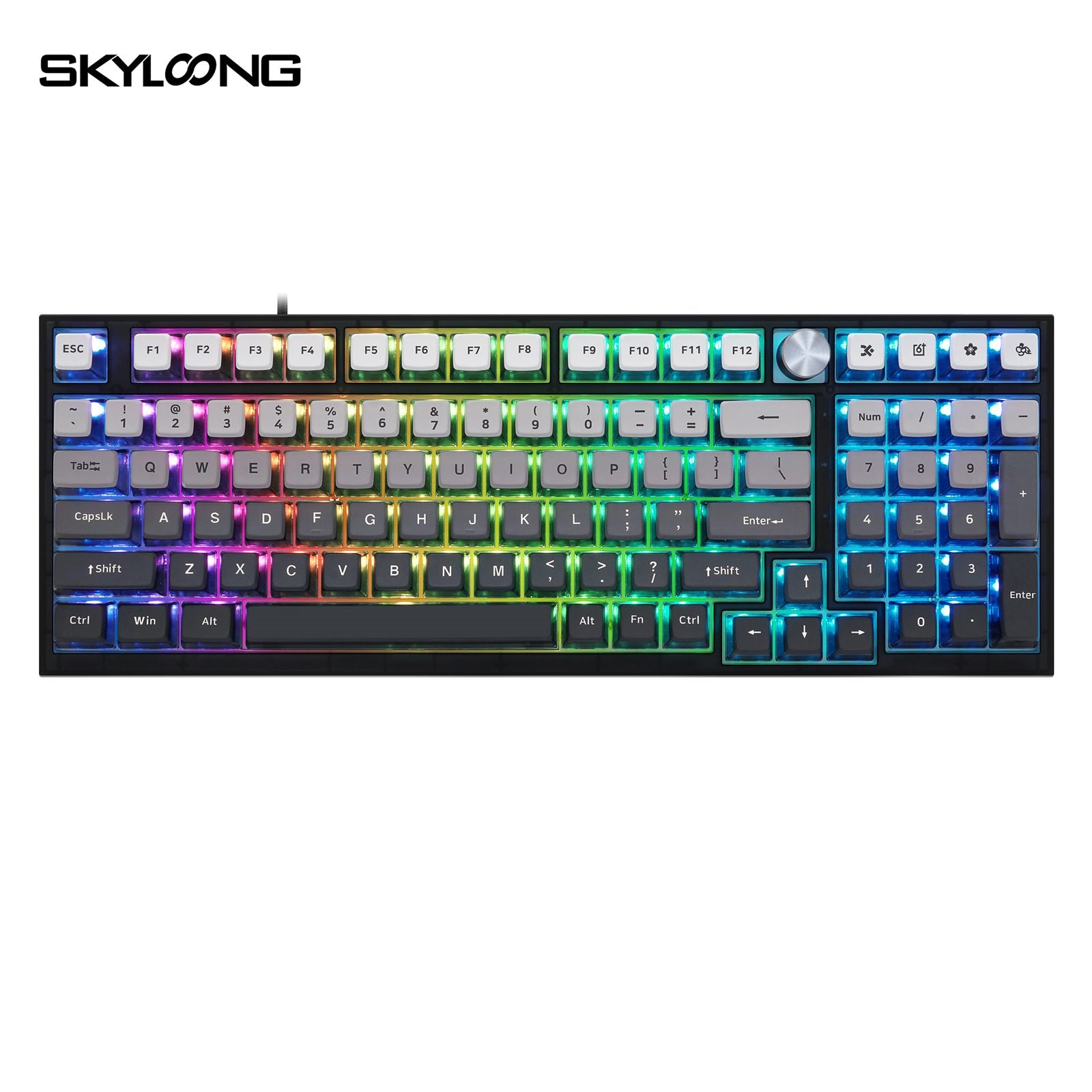 SKYLOONG GK980 Rainbow Mechanical Knob Keyboard