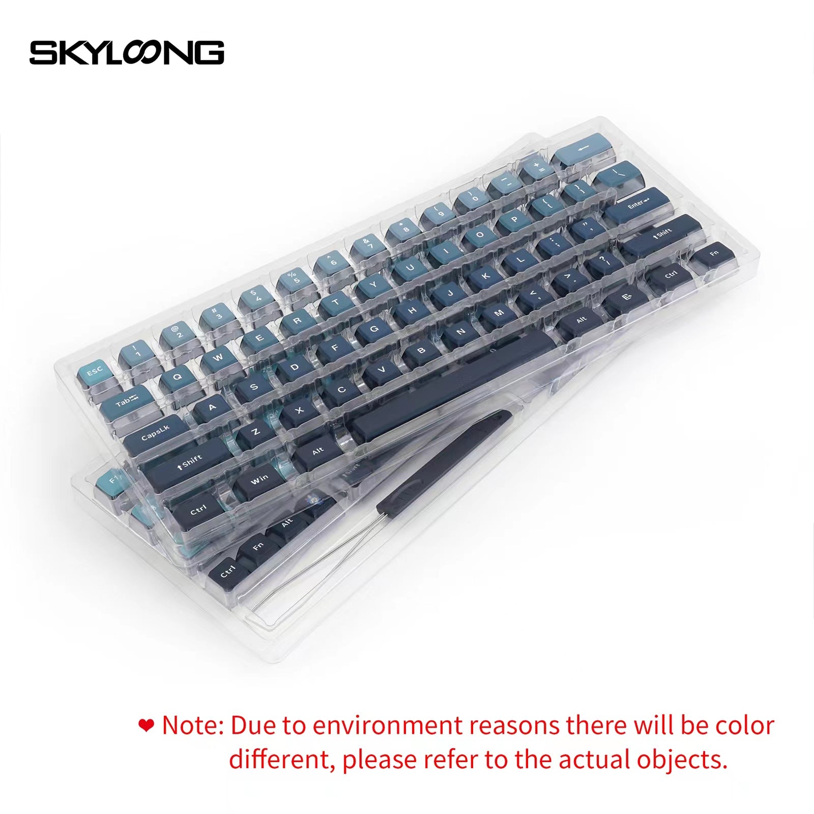 SKYLOONG GK7 PBT Gradient Blue Pudding Keycap