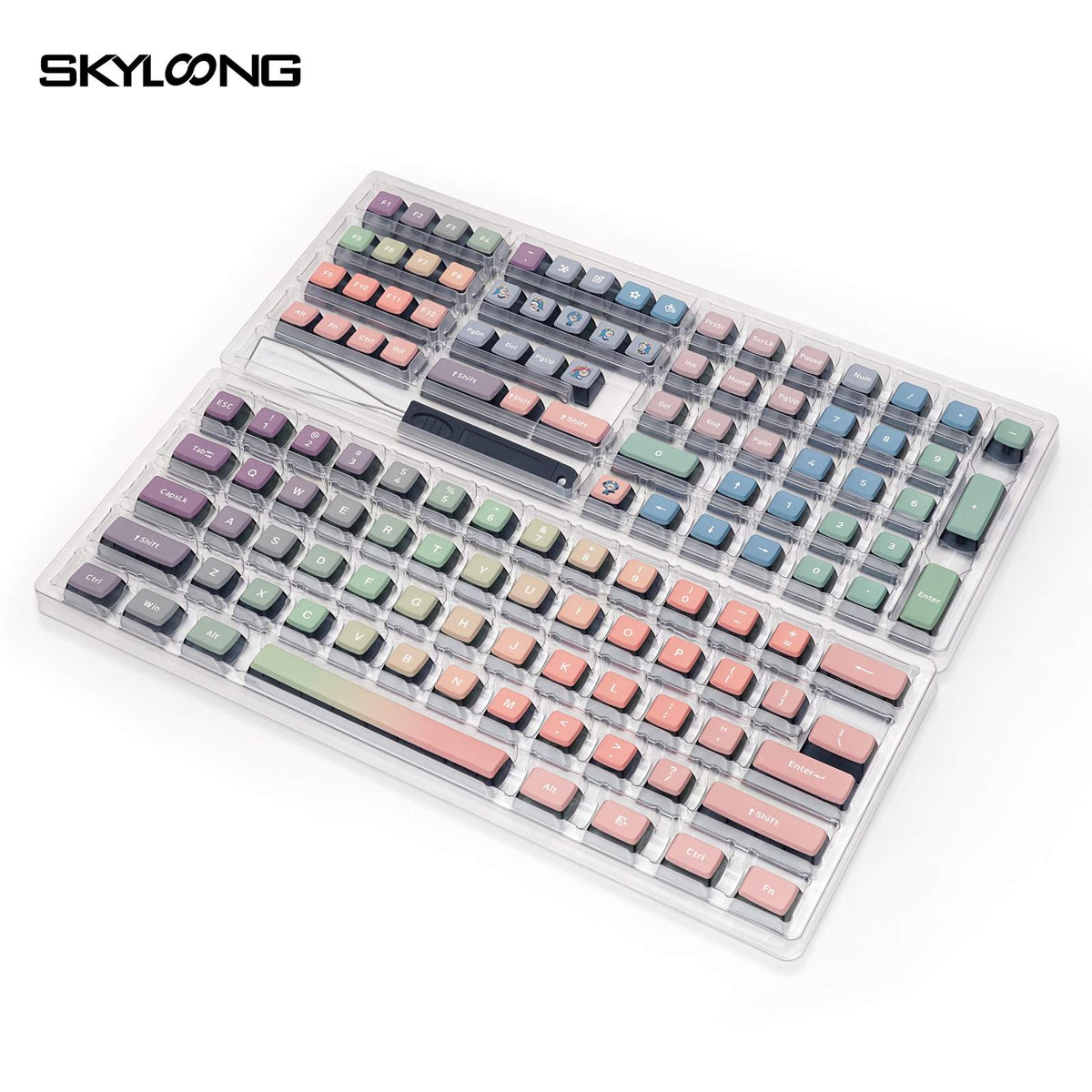 SKYLOONG GK7 PBT Pink Rainbow Pudding Keycap