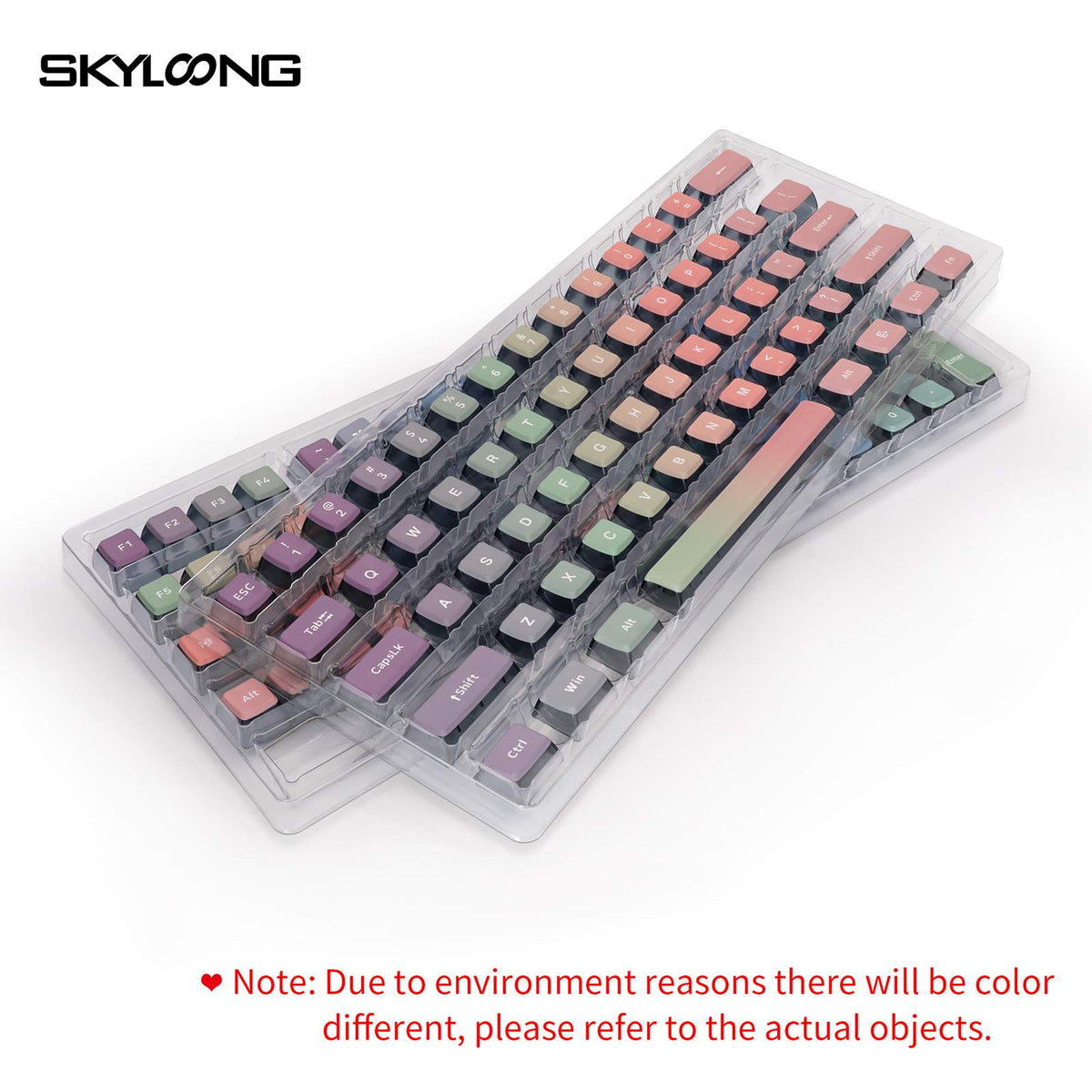 SKYLOONG GK7 PBT Pink Rainbow Pudding Keycap