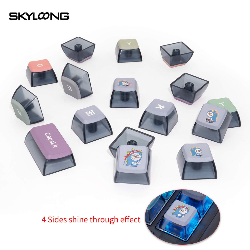 SKYLOONG GK7 PBT Pink Rainbow Pudding Keycap