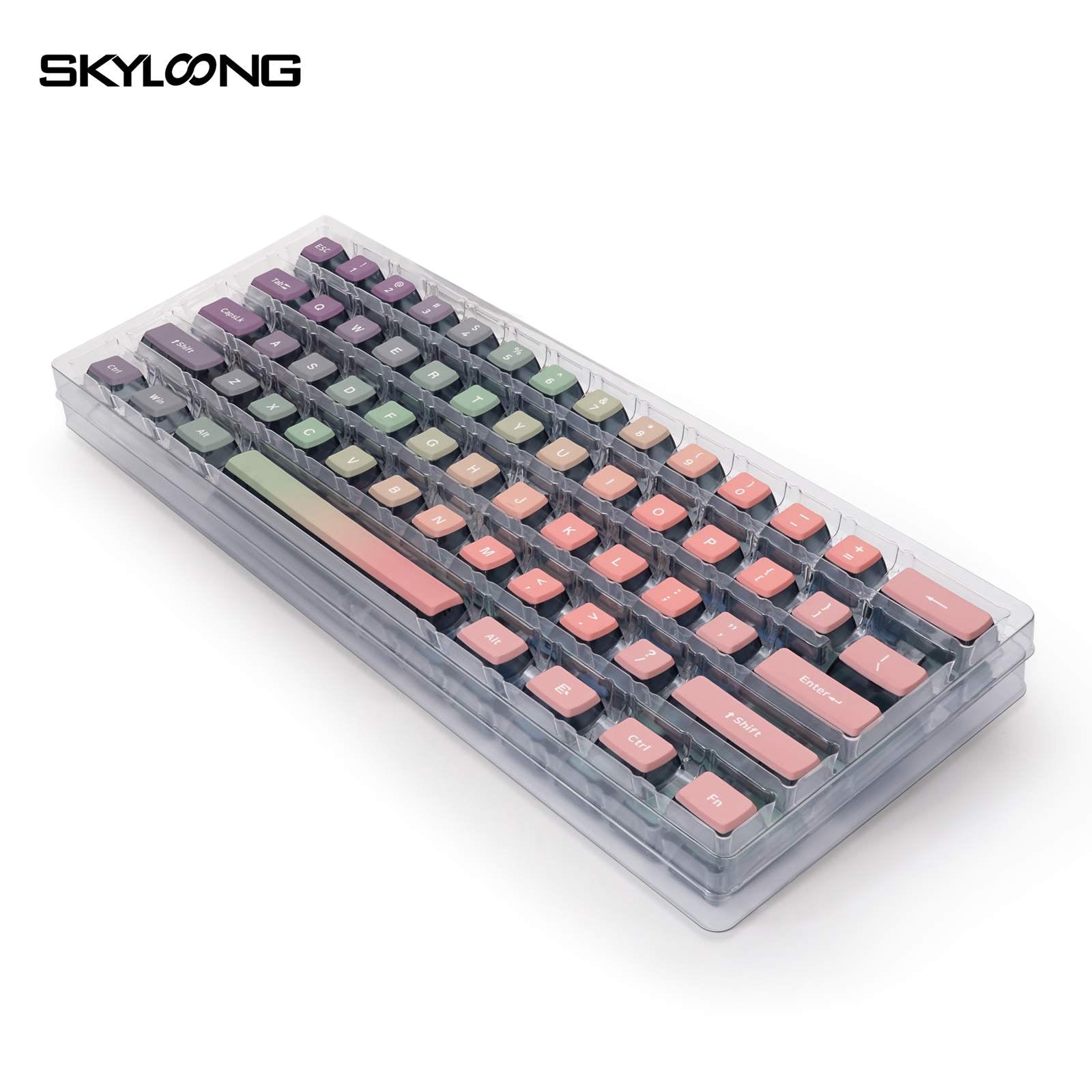 SKYLOONG GK7 PBT Pink Rainbow Pudding Keycap
