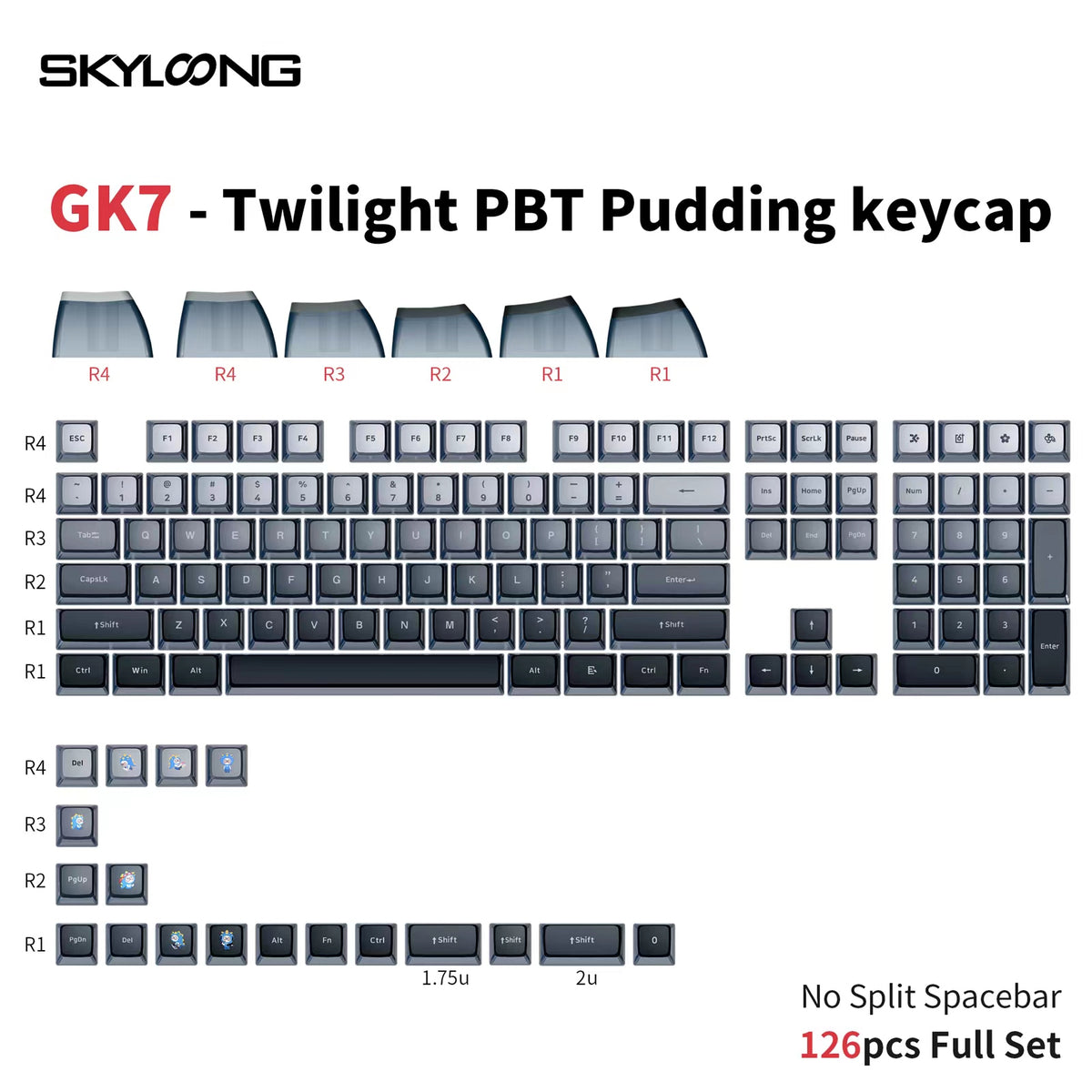 SKYLOONG GK7 PBT Twilight Pudding Keycap