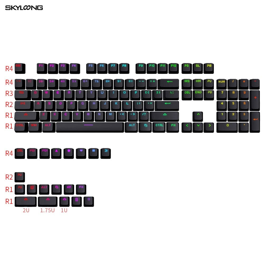 SKYLOONG Double Shot ABS Keycap Black/White